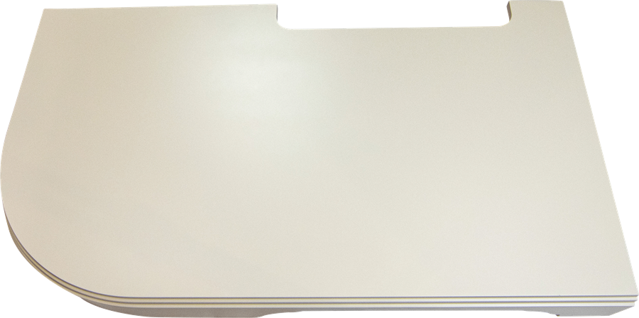 Plinth for Freestanding 100 Curved Corner Vanity Unit Right Hand - Sand