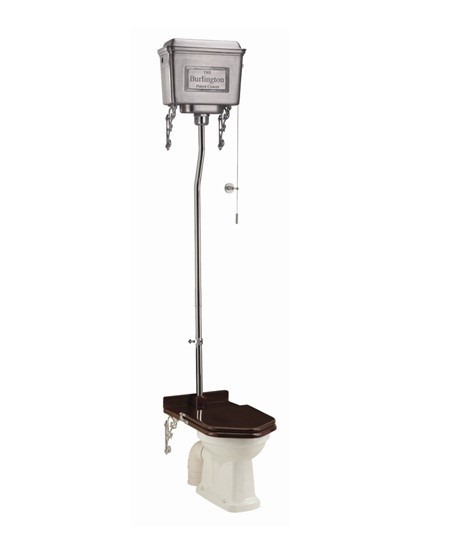 Standard High Level WC with Dual Flush Aluminium Cistern