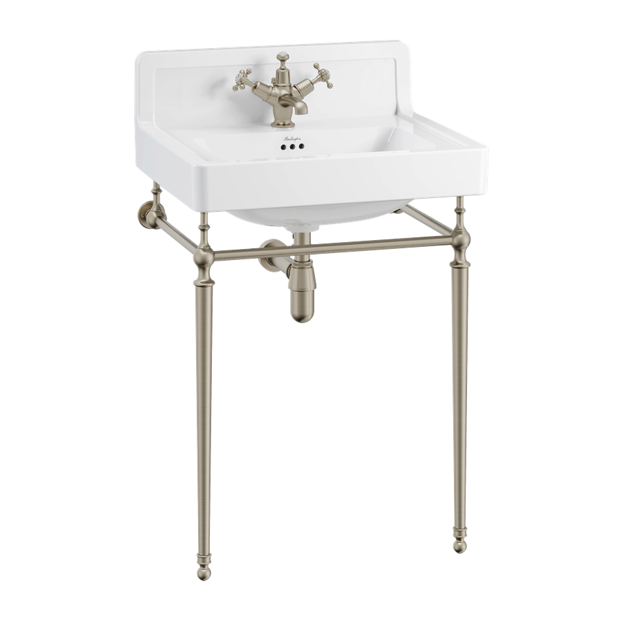 Contemporary Basin 61cm Upstand with Washstand
