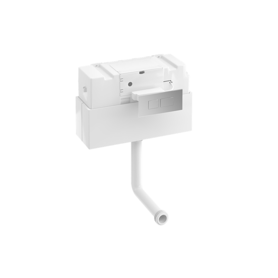 Concealed Cistern tank with rectangular dual flush plate